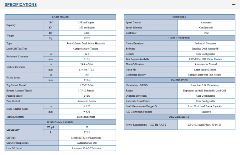 GS-SYS Gold Standard® Calibration System Load Frame - Durham Instruments