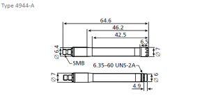 Type 4944-A ¼-Inch Pressure-Field Microphone, 4 HZ TO 70 KHZ, 1.0 MV/PA ...