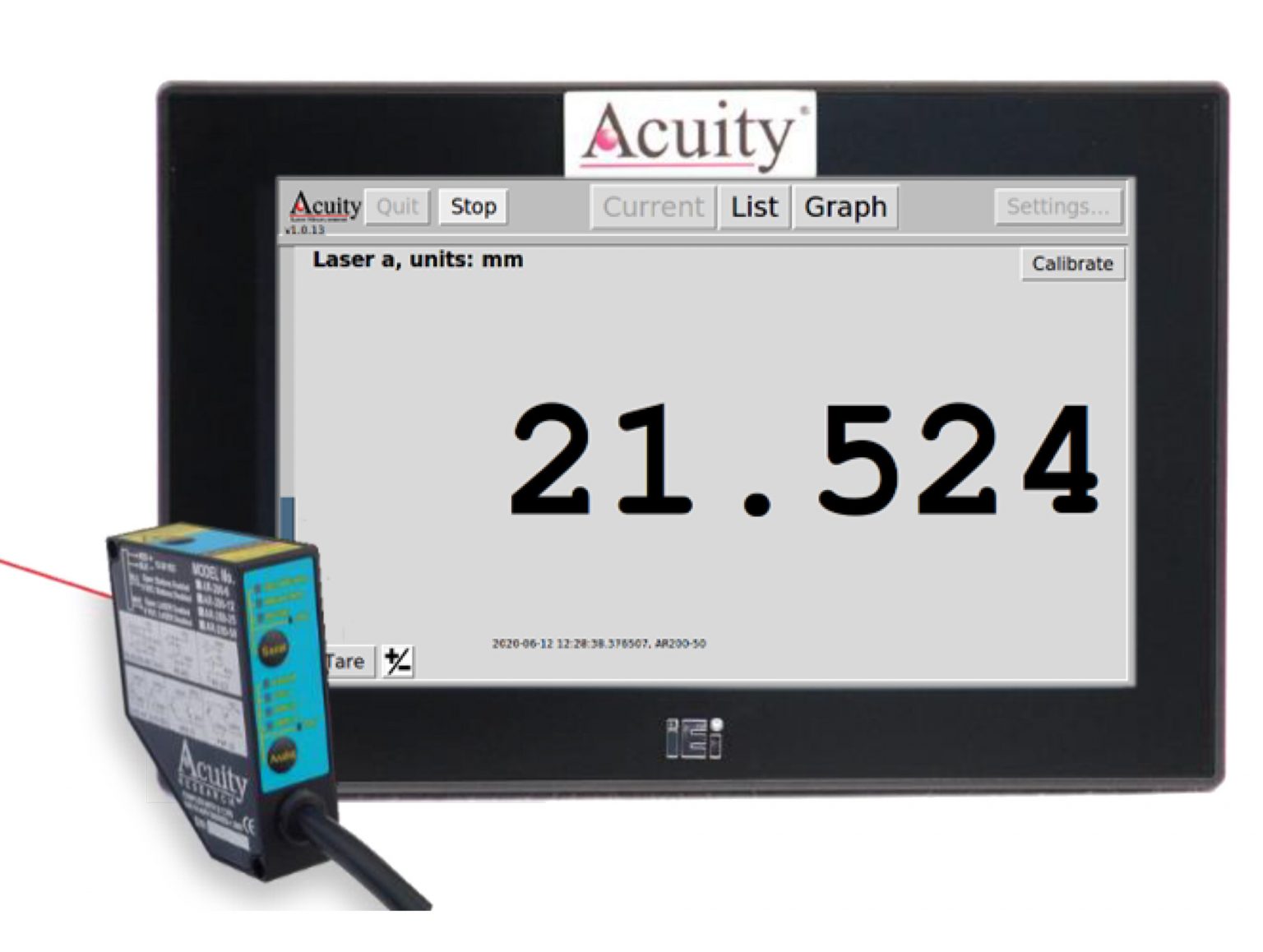 Acuity Laser Touch Panel Display - Durham Instruments